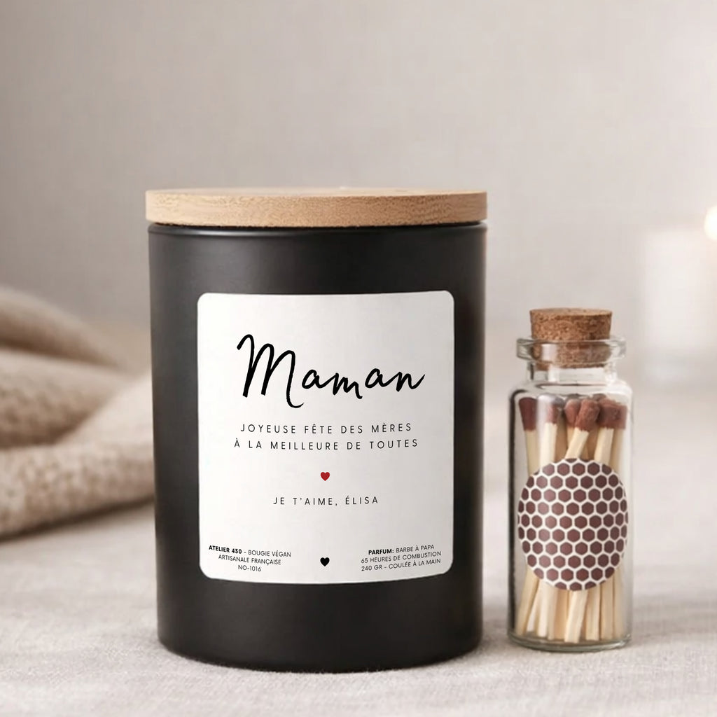 Joyeuse fête des mères à la meilleure de toutes, Je t'aime - Bougie ...