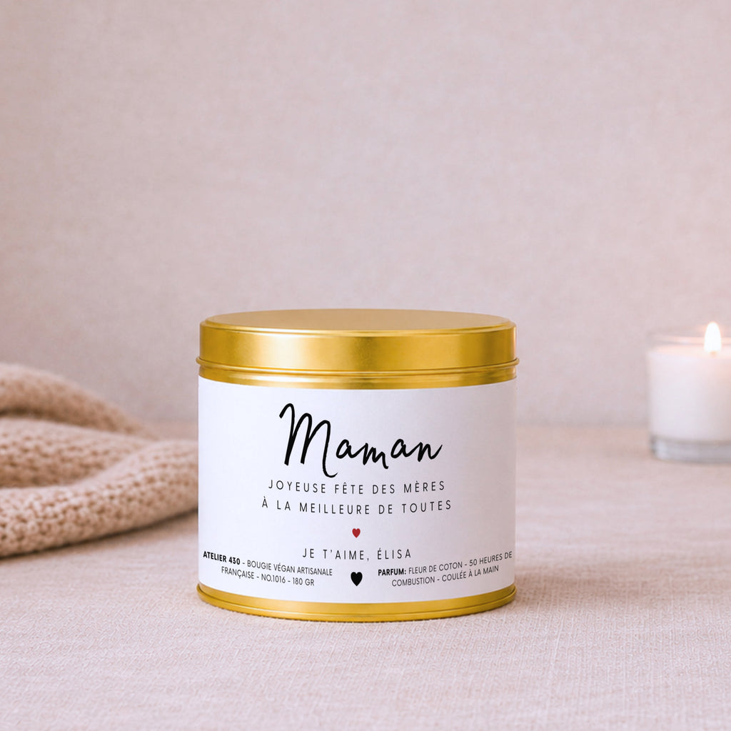 Joyeuse fête des mères à la meilleure de toutes, Je t'aime - Bougie ...